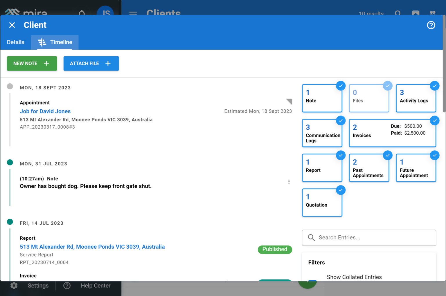 Easy Client Management | Mira